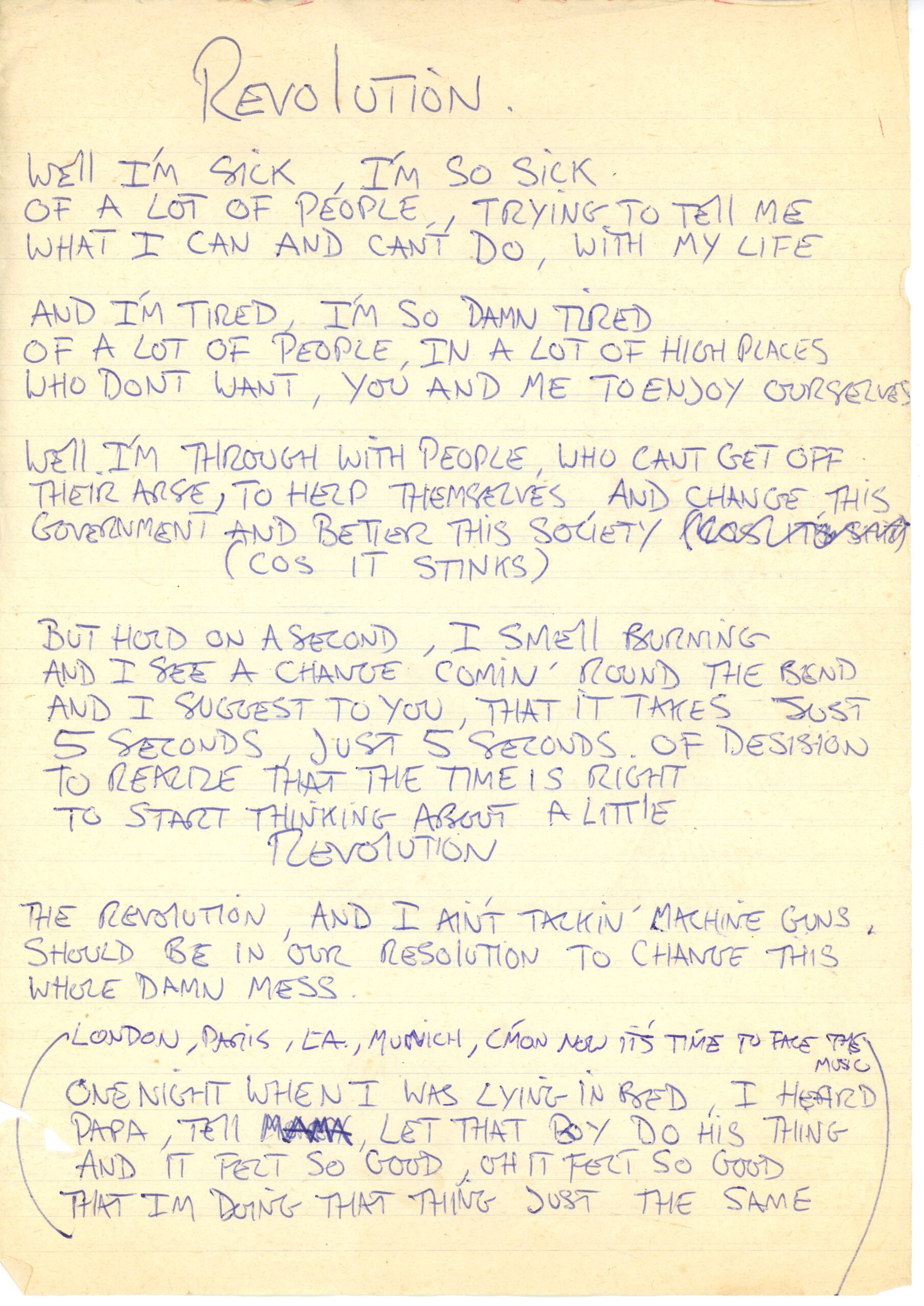 Revolution – the story of a song – spacemen3.co.uk